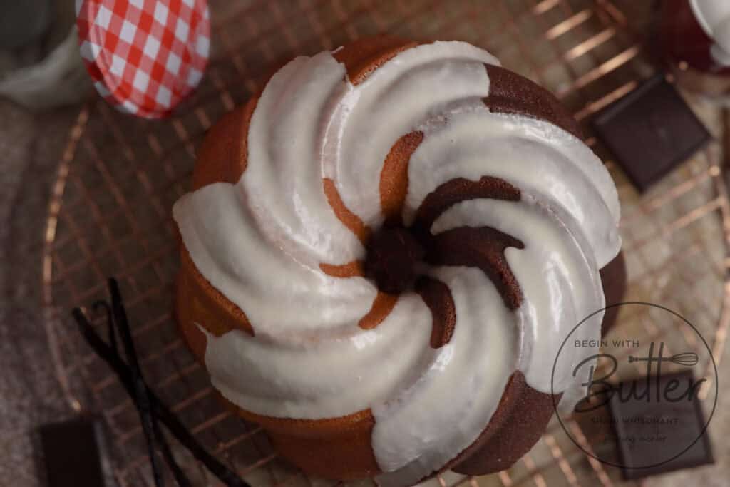 Half and Half Cake | Begin with Butter